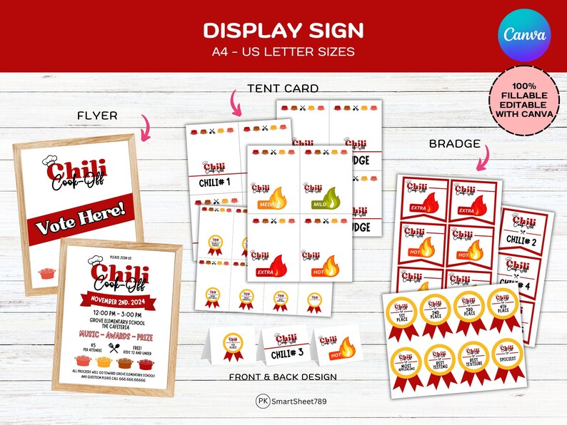 Editable Chili Cook-off Kit: Party Printables (digital Download) - Etsy