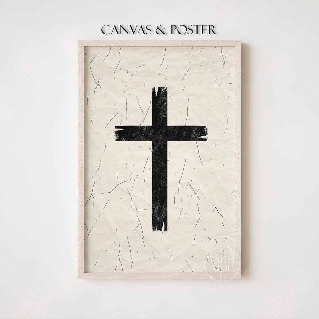 Christian Cross Poster Christian Canvas Wall Art for Living Room ...