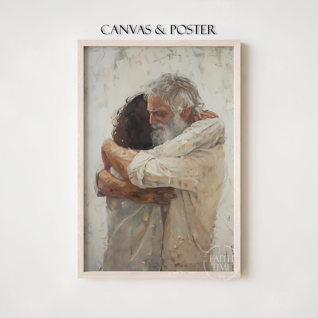 Painting Prodigal Son Returns Christian Canvas Wall Art for Living Room ...