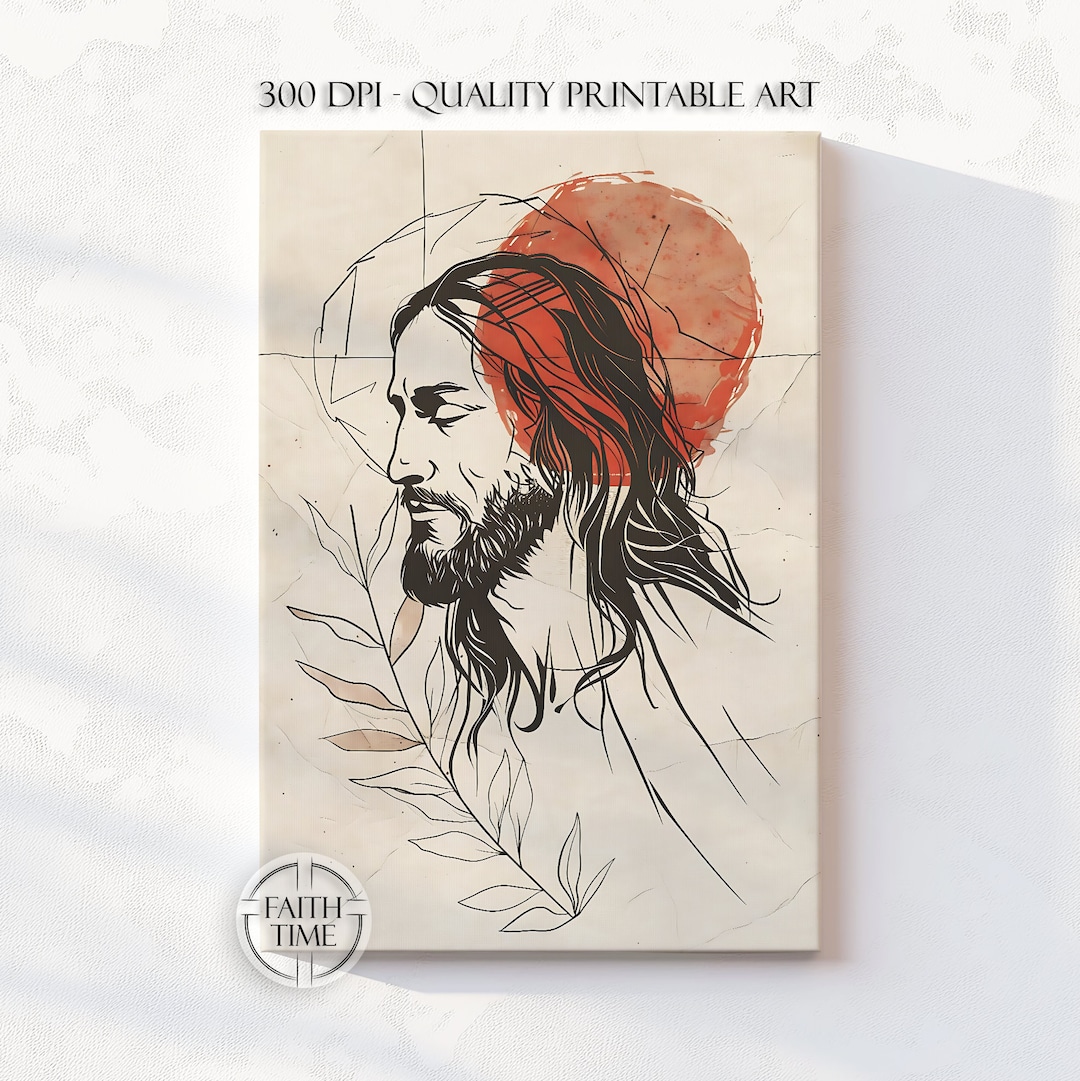 Picture of Christ Minimalist Jesus Art Simple Christian Art Jesus ...