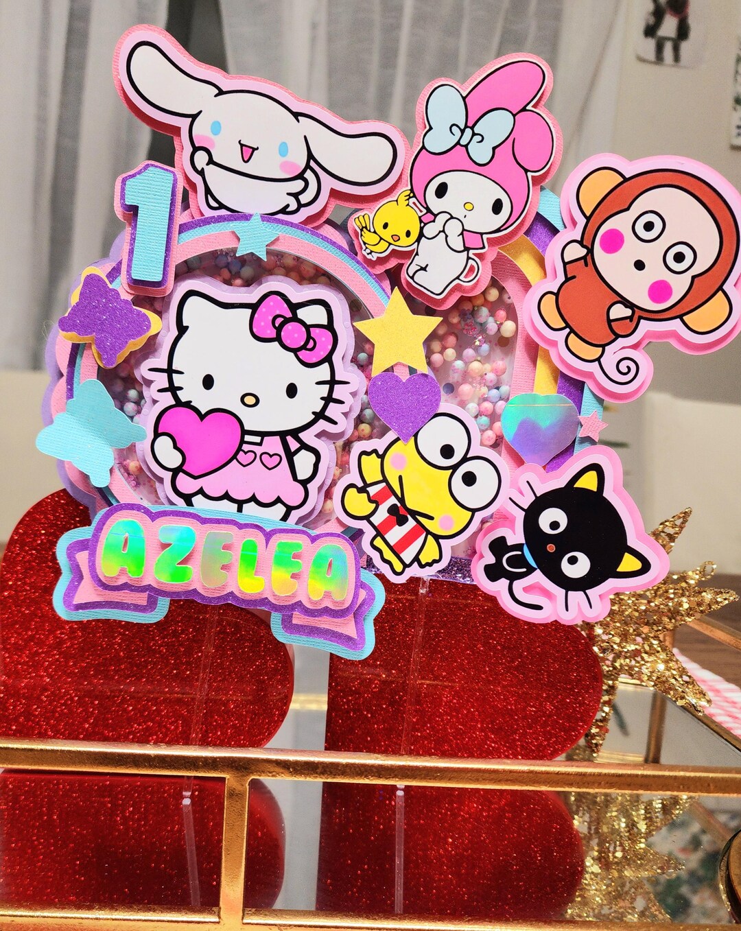 Cake Topper *kuromiiiii* Decoration for Cake, Ittyparty Birthday Hello ...