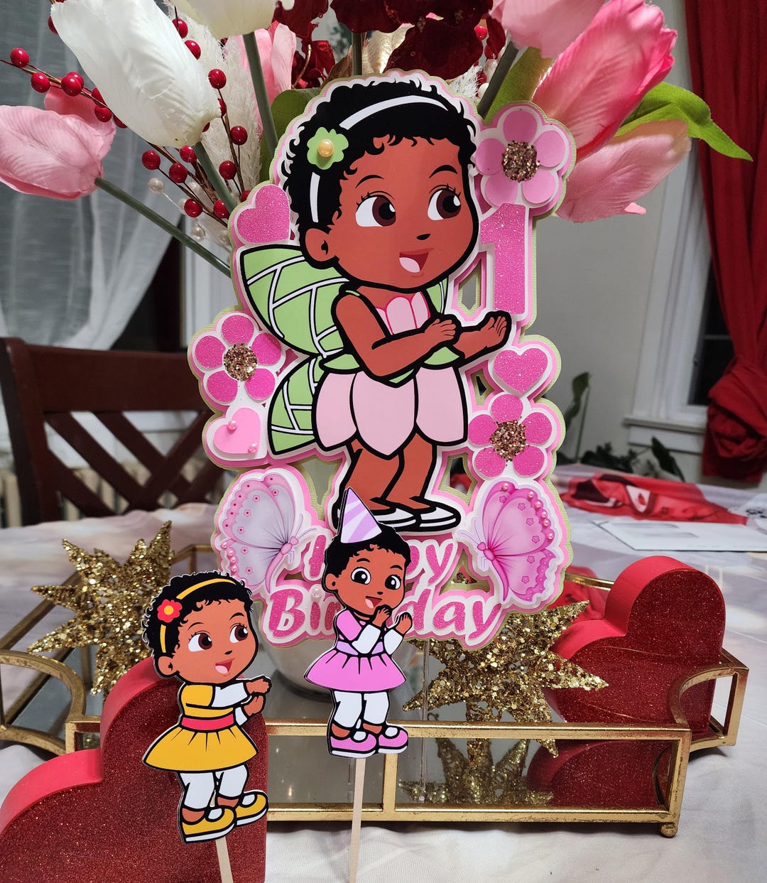 Cake Topper Gracdecoration for Corn% Birthday Add Name, Age Colors ...