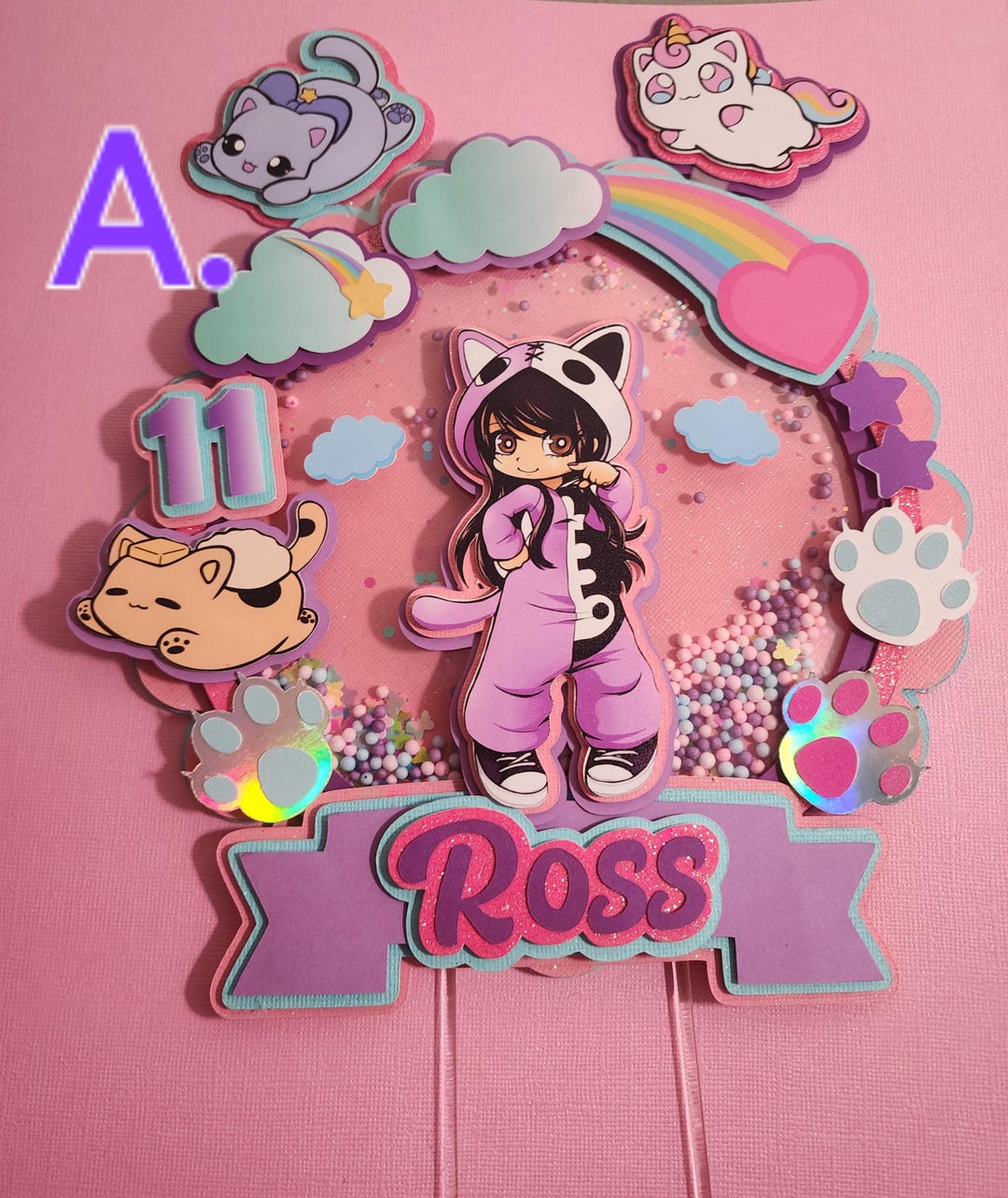 Cake Topper Fashion Doll Decoration for Party Aphmiuu Happy Birthday ...