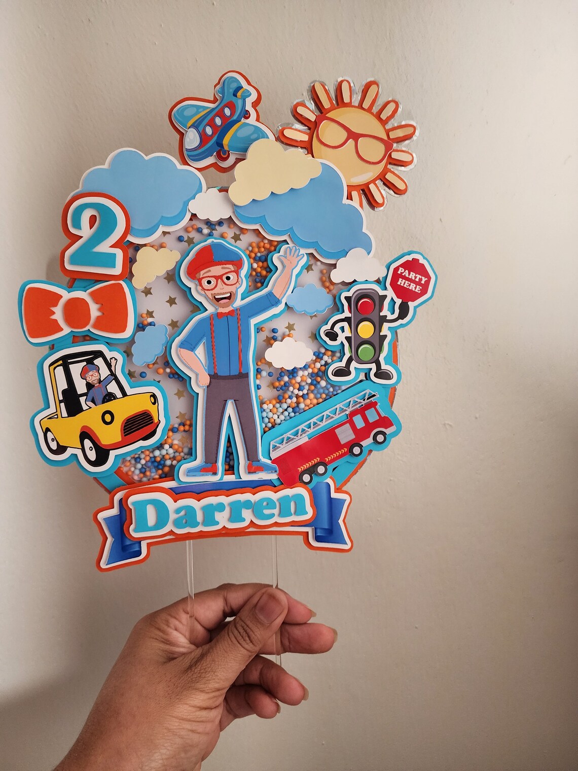 Cake Topper Bli%ppi Decoration for Party Birthday Cake Decoration Name ...