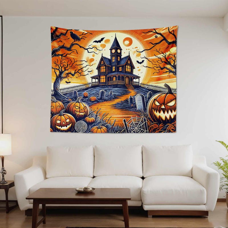 Halloween Tapestry - Etsy