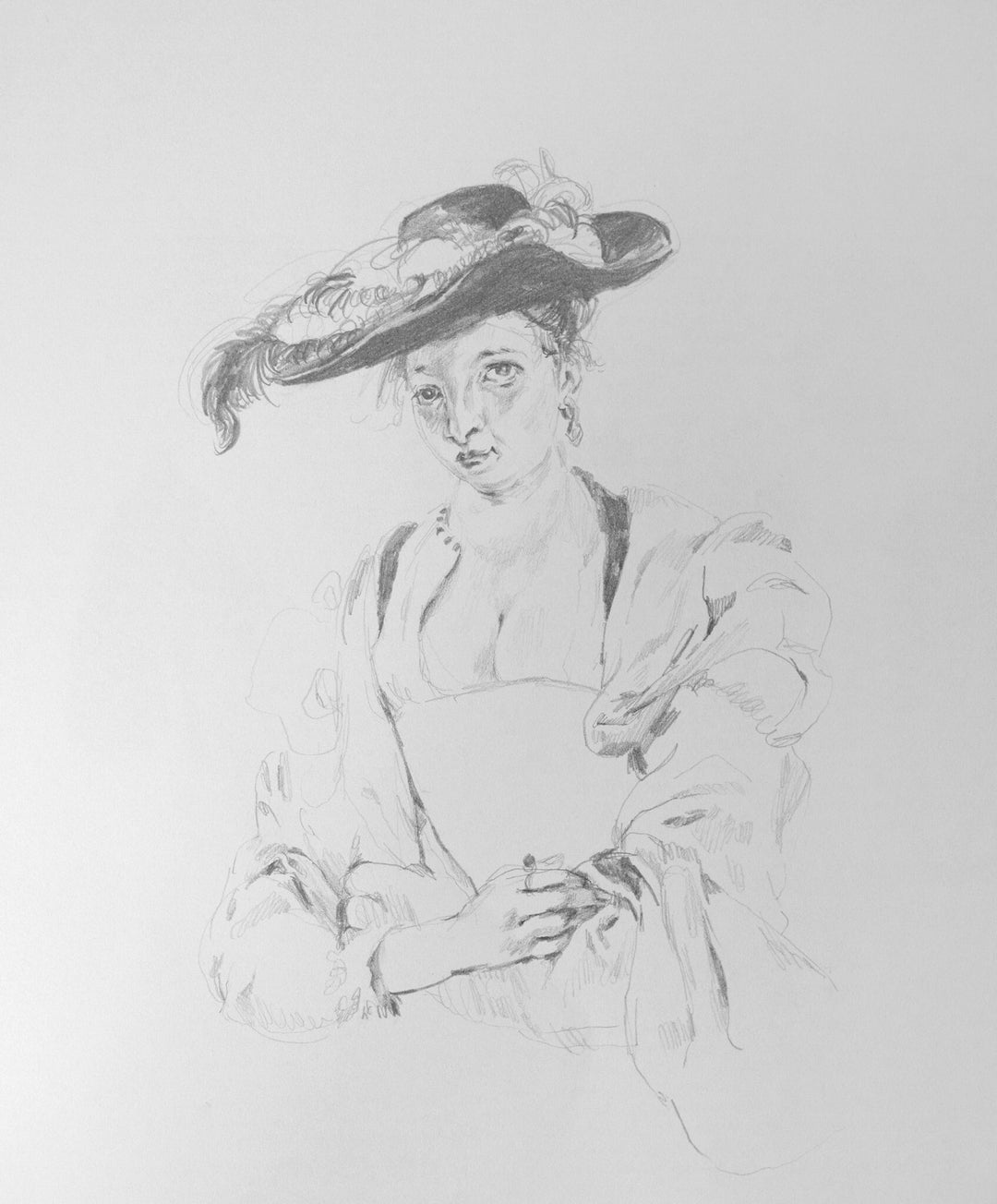 Hand Made Pencil Drawing. Artist Copy of a Peter Paul Rubens Painting ...