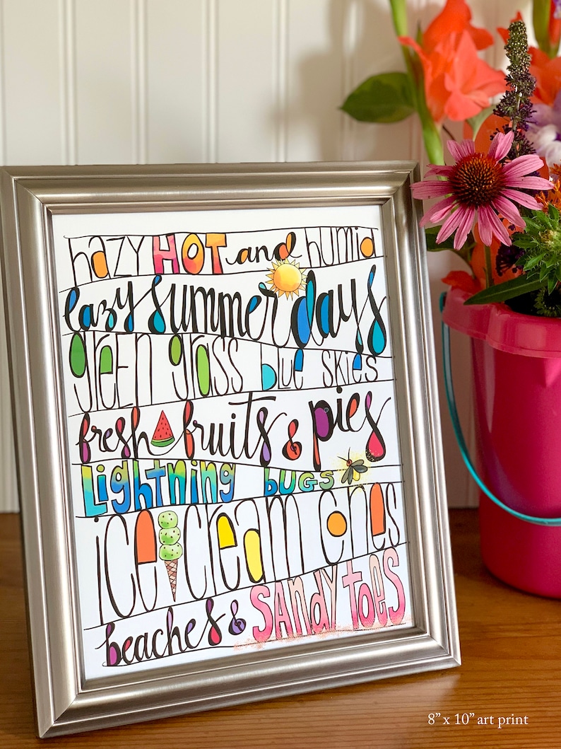 Summer Art Print Summer Digital Art Print - Etsy