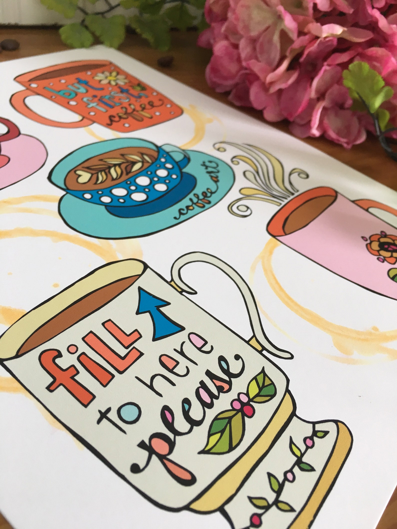 Coffee Mugs Art Print - Etsy