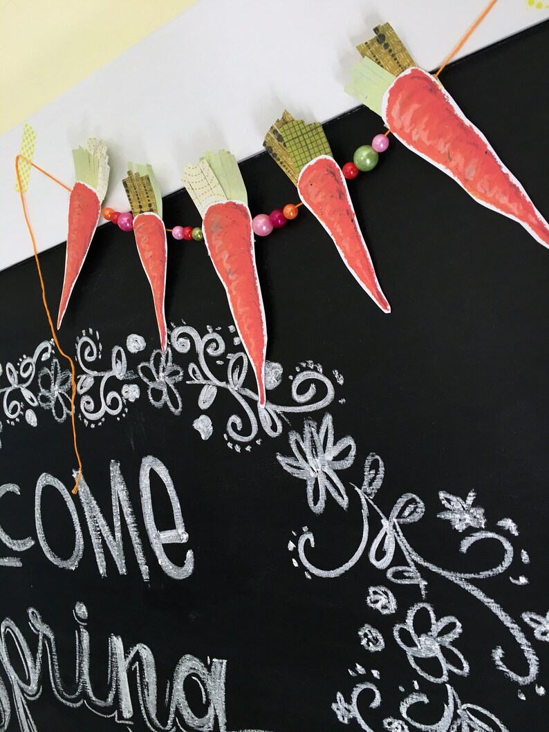 Spring Carrot Garland | Carrot Bunting - Etsy