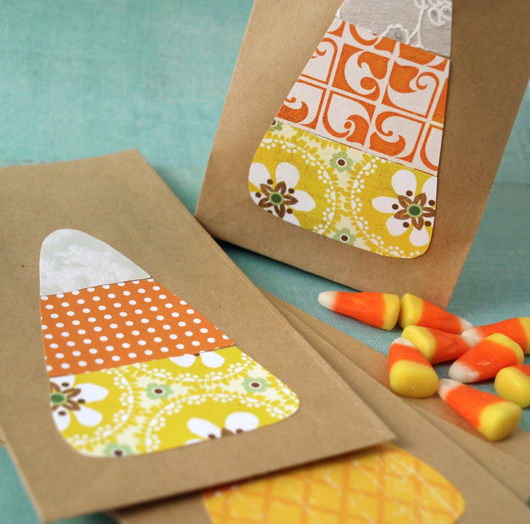 Candy Corn Halloween Treat Bags - Etsy