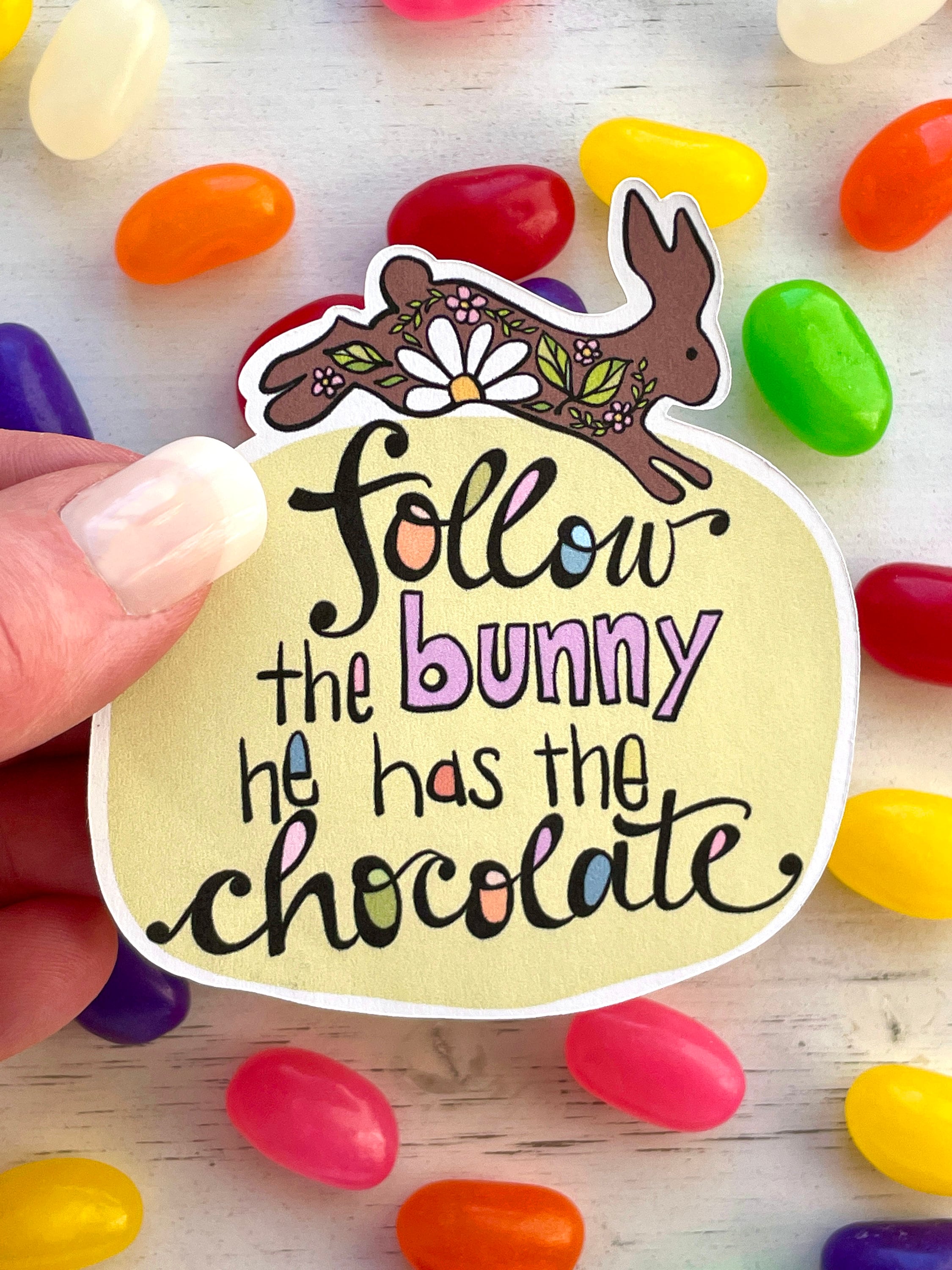 Printable Easter Bunny Stickers Instant Download Easter Stickers Follow ...