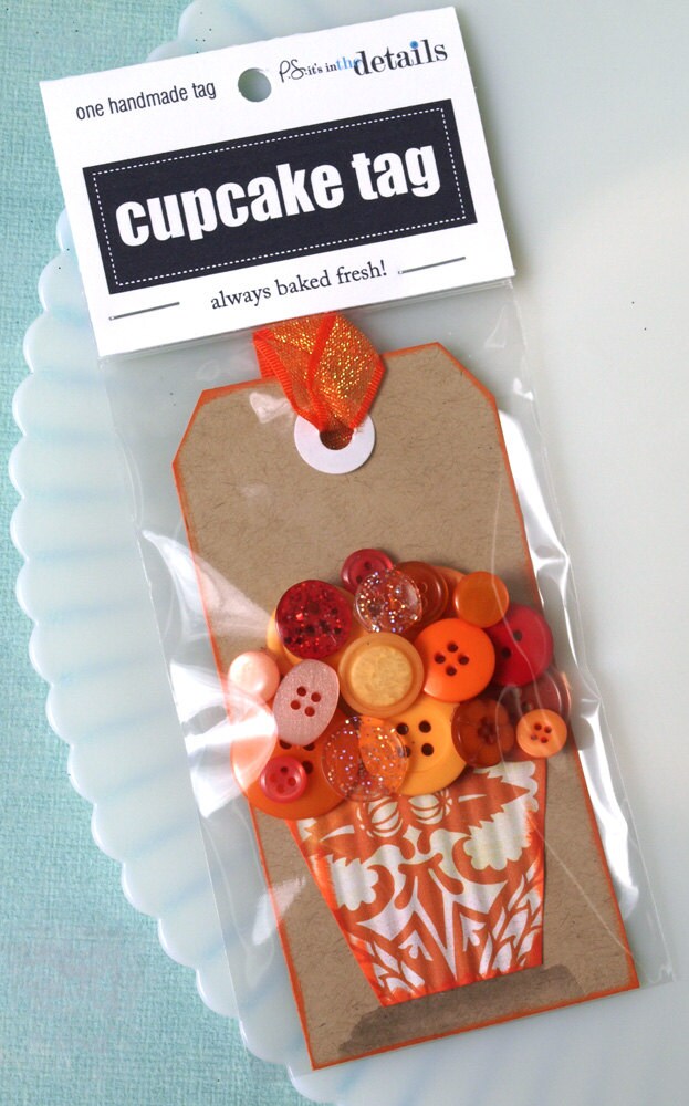 Cupcake Tag Birthday Cupcake Tag | Etsy