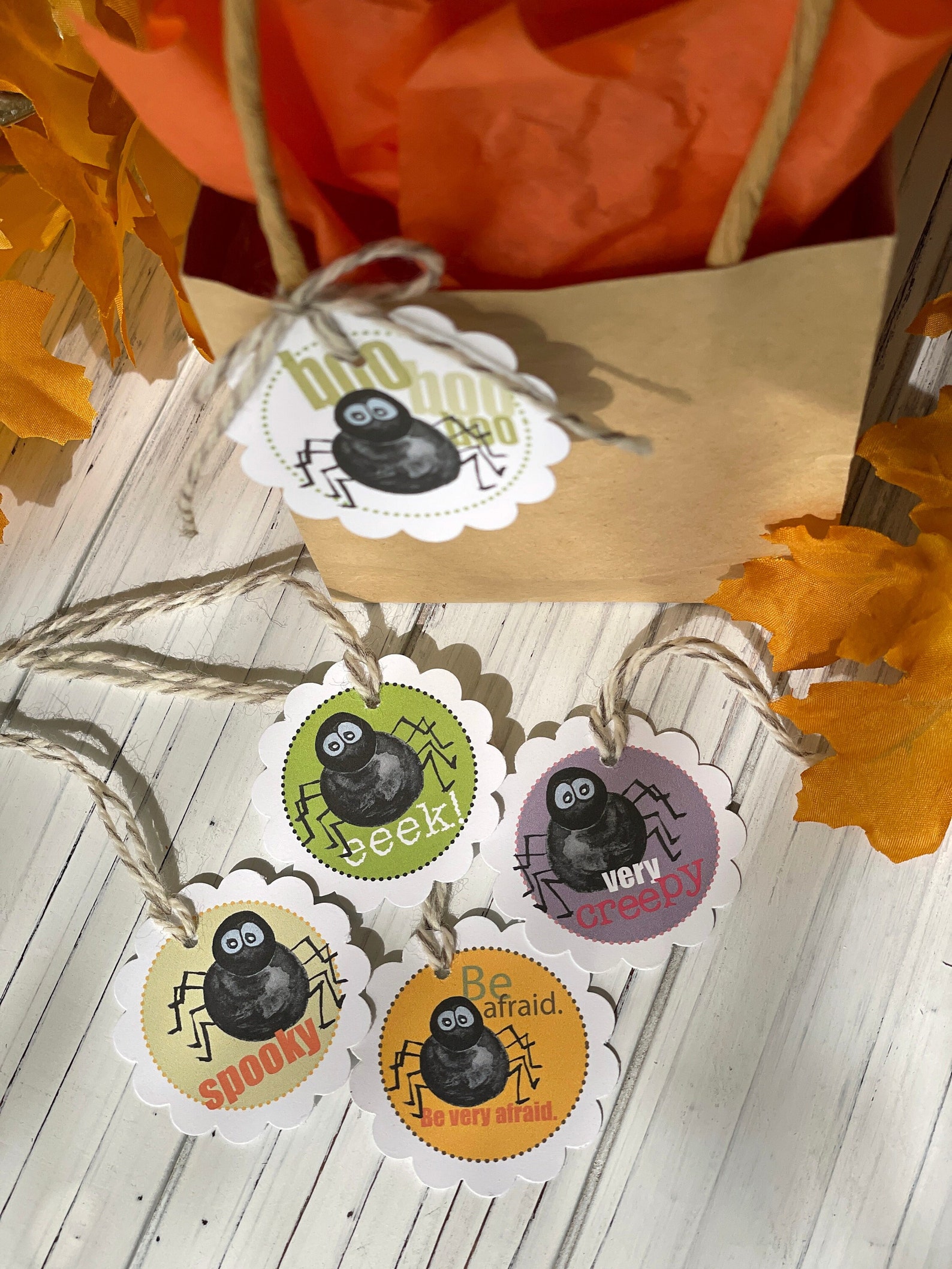Spider Halloween Gift Tags | Spooky Spider Halloween Tags | Halloween ...