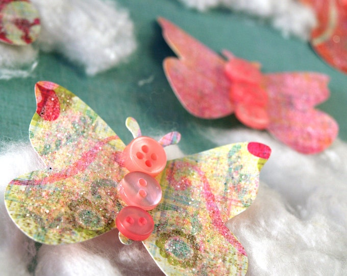 Butterflies - Sweet Pea Patch - Set of 5 Paper Butterfly Accents - Etsy