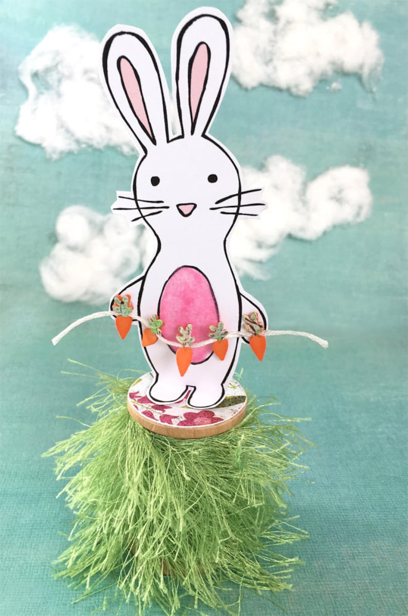 Bunny and Carrots Spring Decoration | Easter Decoration - Etsy