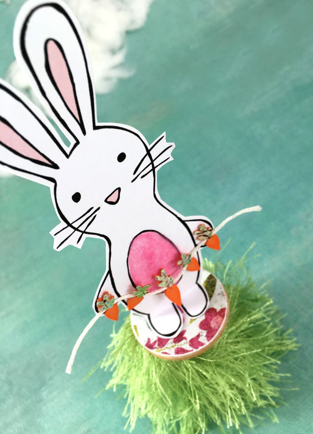 Bunny and Carrots Spring Decoration | Easter Decoration - Etsy