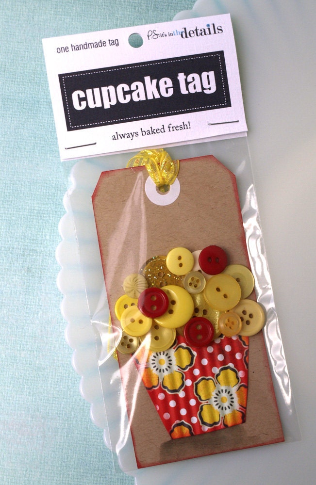 Cupcake Tag | Birthday Cupcake Tag - Etsy
