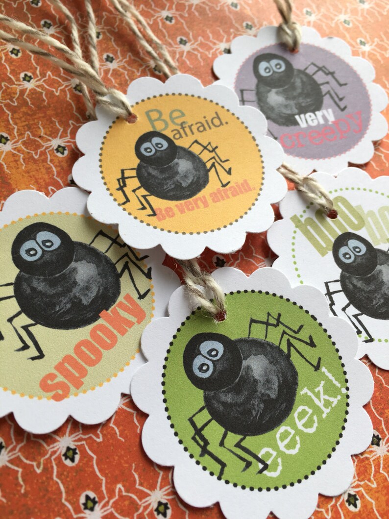 Spider Halloween Gift Tags | Spooky Spider Halloween Tags | Halloween ...