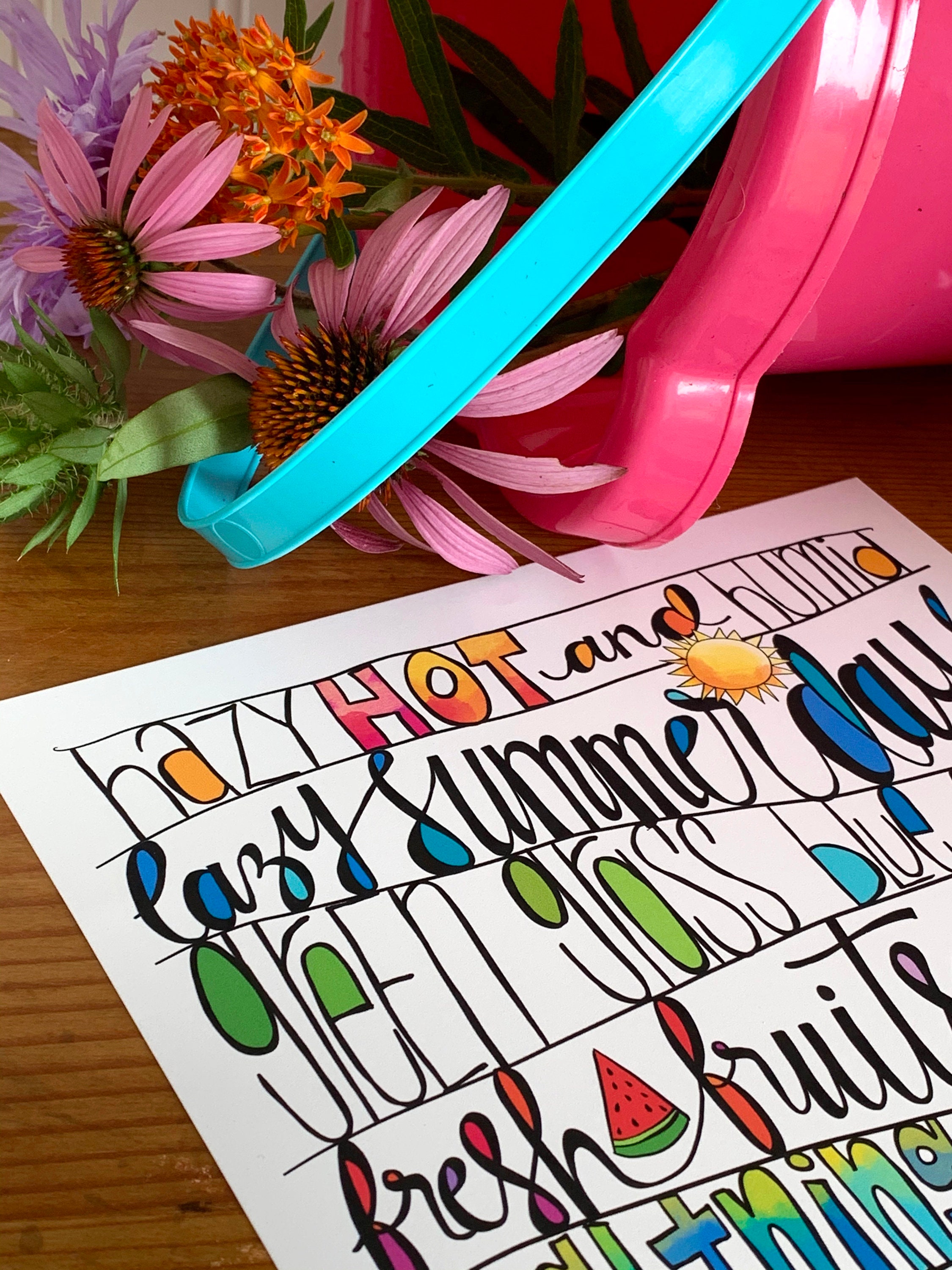 Summer Art Print Summer Digital Art Print - Etsy