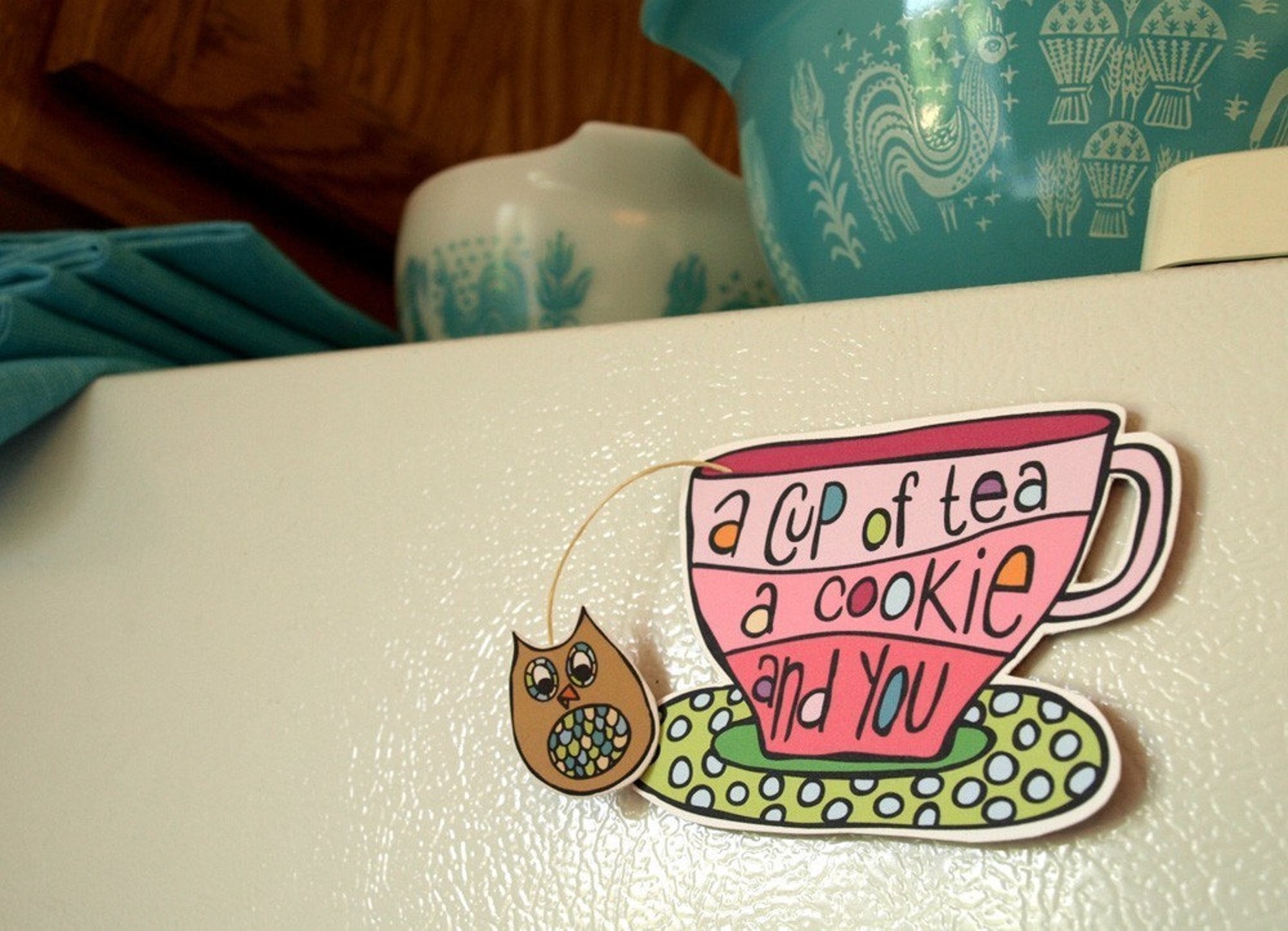 Refrigerator Magnet - A Cup of Tea - Etsy