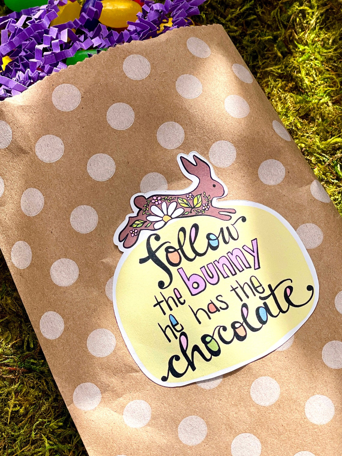 Printable Easter Bunny Stickers Instant Download Easter Stickers Follow ...