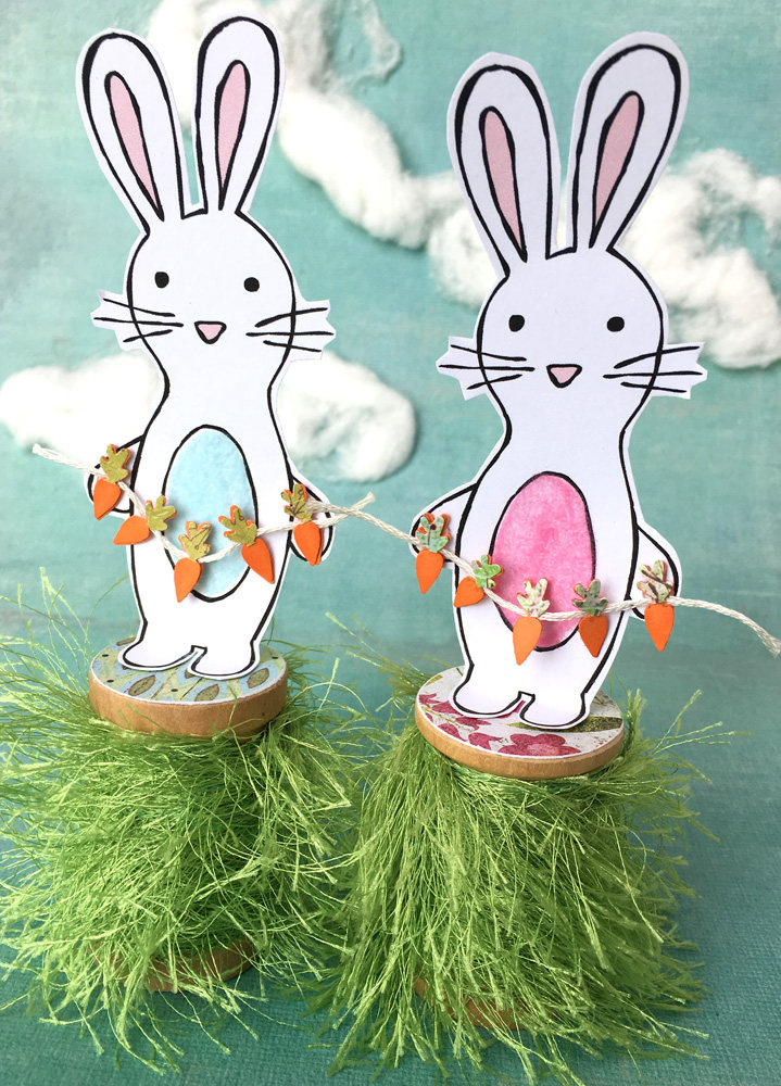 Bunny and Carrots Spring Decoration | Easter Decoration - Etsy