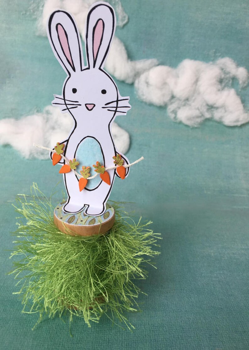 Bunny and Carrots Spring Decoration | Easter Decoration - Etsy