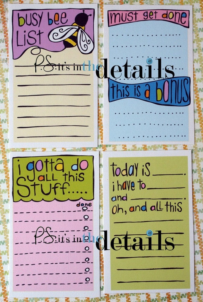 To Do Lists Printable Pdf Busy Bee - Etsy