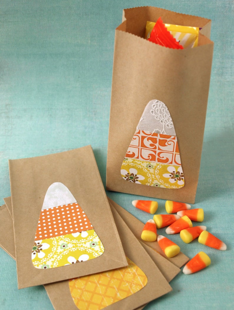 Candy Corn Halloween Treat Bags - Etsy