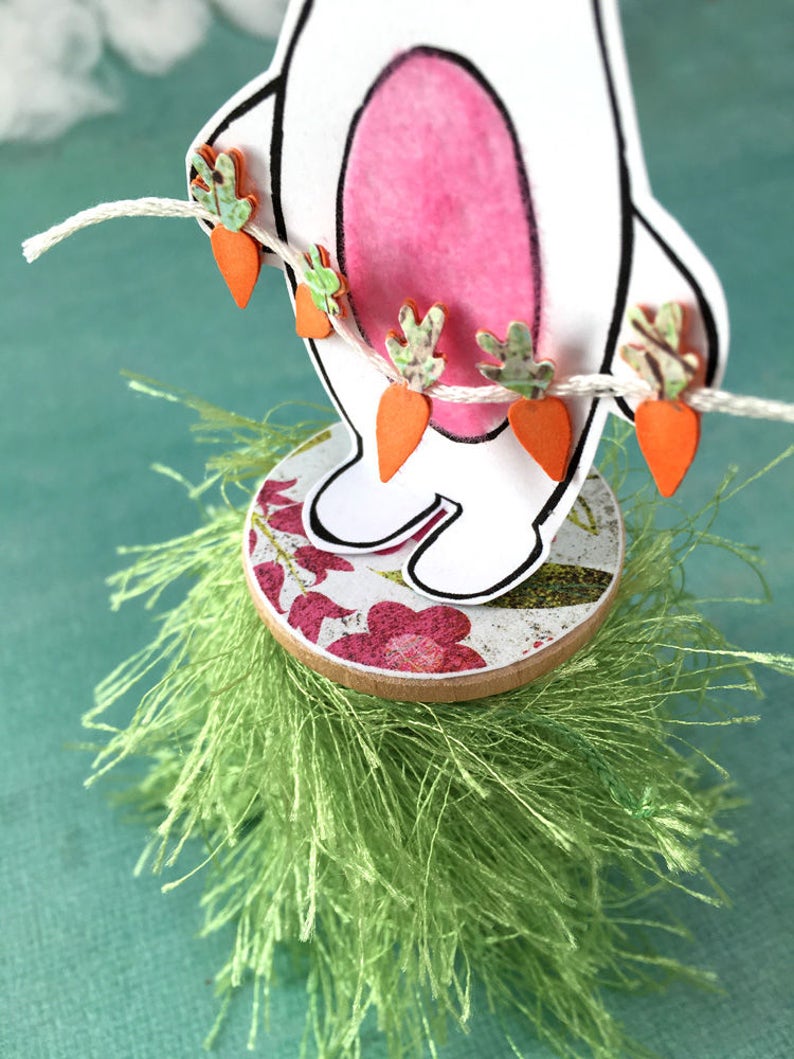 Bunny and Carrots Spring Decoration | Easter Decoration - Etsy