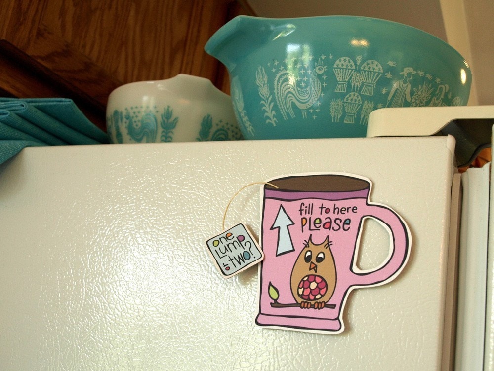 Refrigerator Magnet Coffee Cup Fill to Here Please - Etsy