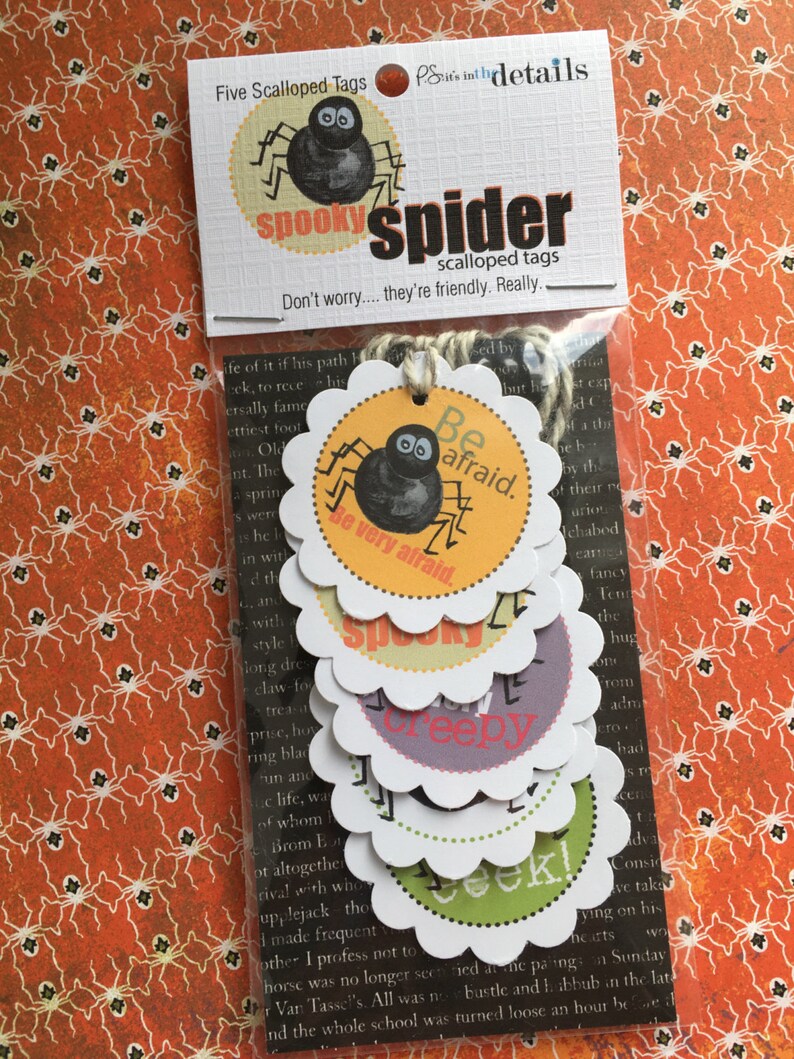 Spider Halloween Gift Tags | Spooky Spider Halloween Tags | Halloween ...