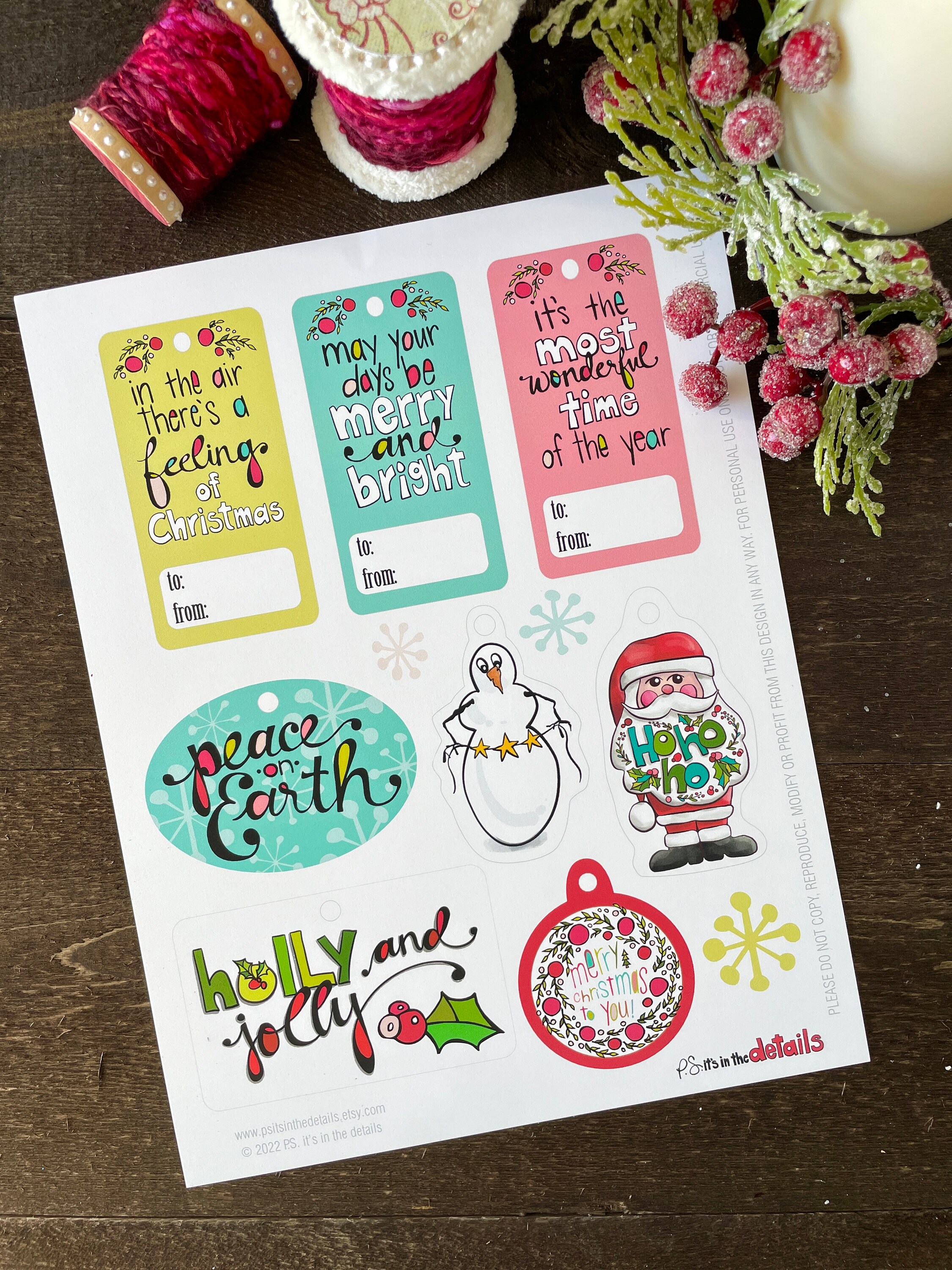 Printable Christmas Gift Tags | Downloadable Christmas Gift Tags ...