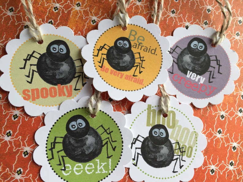 Spider Halloween Gift Tags | Spooky Spider Halloween Tags | Halloween ...