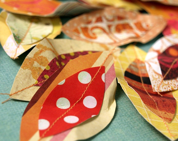 Autumn Leaves | Paper Leaf Accents | Handmade Paper Leaves - Etsy