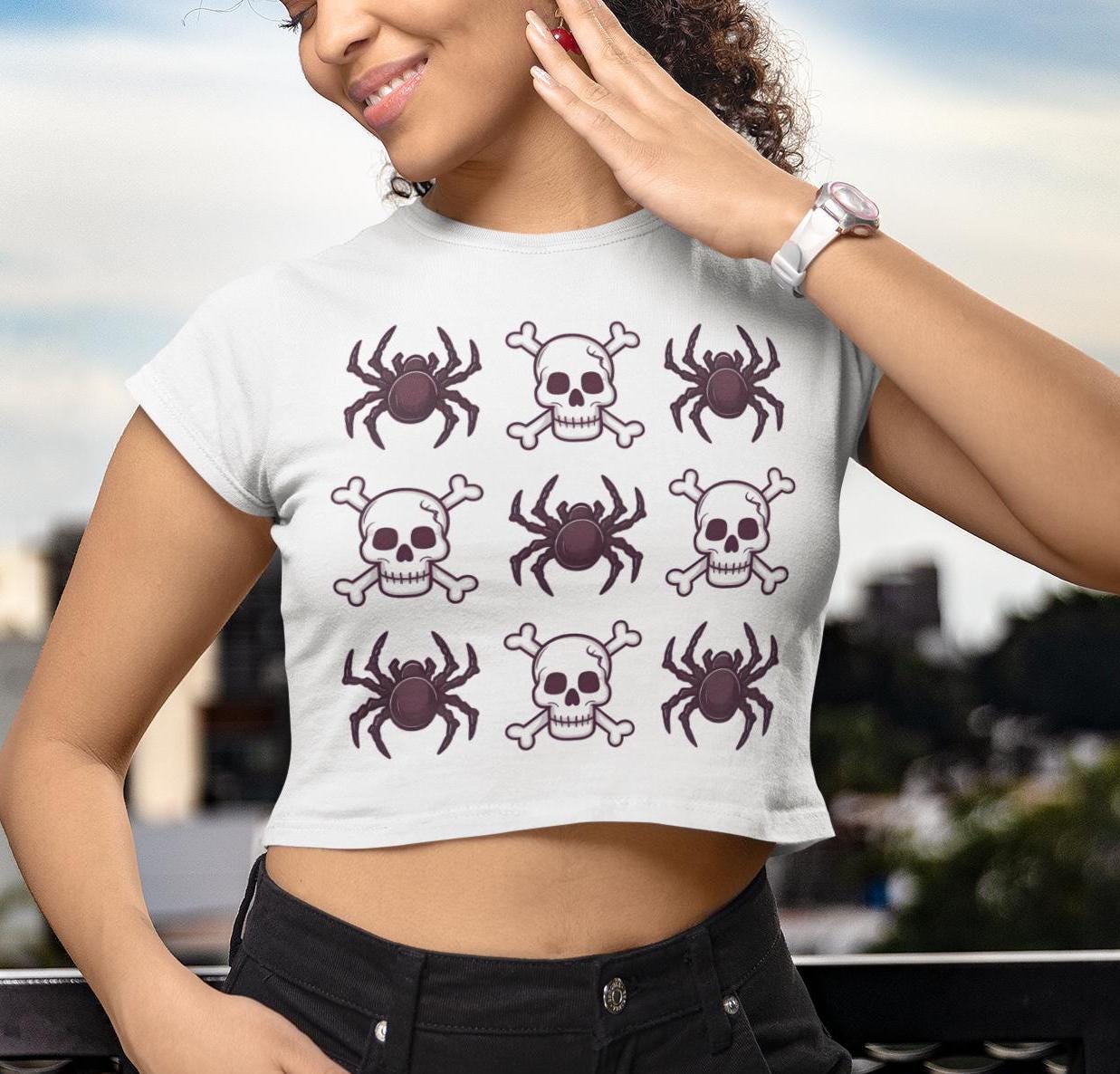 Halloween Clipart Png, SPIDER AND SKULL Panel, Sublimation Design, High ...