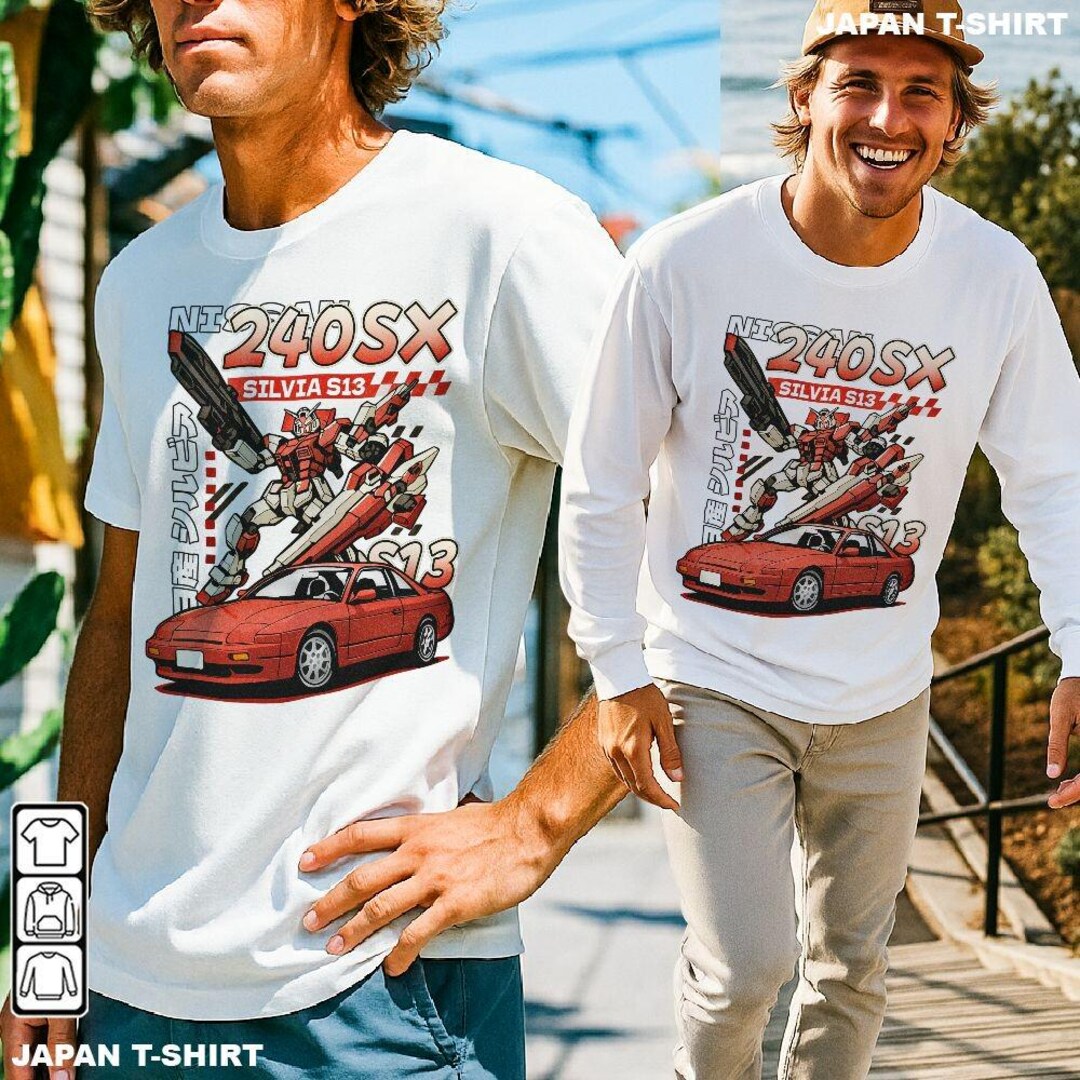 Silvia S13 240SX JDM Japanese Shirt, Anime Drift JDM Car Tee, Tuner ...
