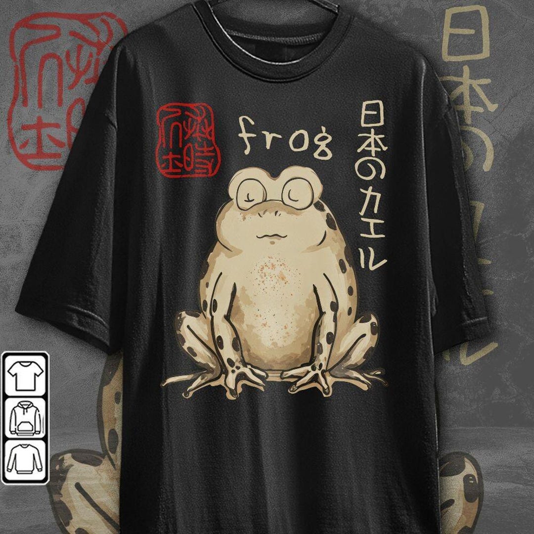 Ukiyo-e Frog Meme Shirt - Vintage Japanese Art, Tokyo Gifts for Frog ...