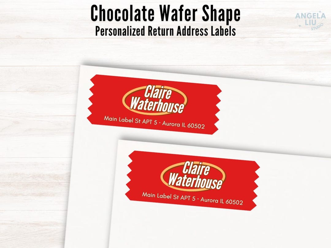 Kitkat Chocolate Candy Shape Personalized Return Address Labels ...