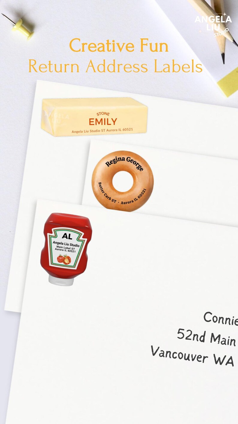 Realistic Butter Stick Return Address Labels, Set of 20 | Creative ...