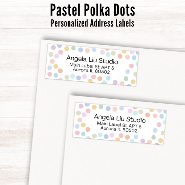Polka Dot Labels - Etsy