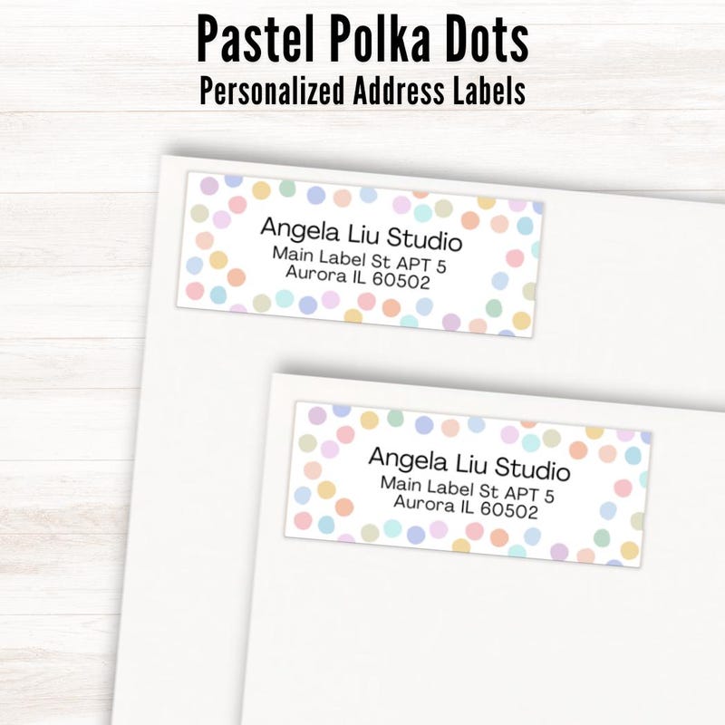 Polka Dot Labels - Etsy