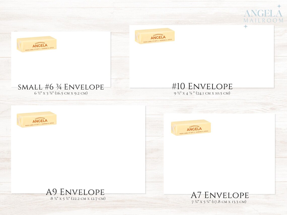 Realistic Butter Stick Return Address Labels, Set of 20 | Creative ...