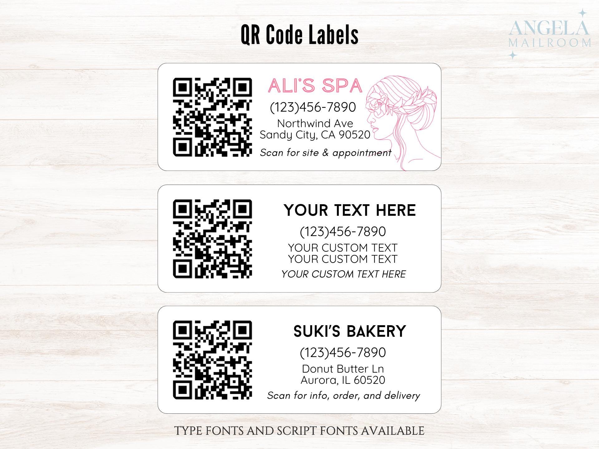 Custom QR Code Labels, Set of 30 Labels | Personalized Scannable ...