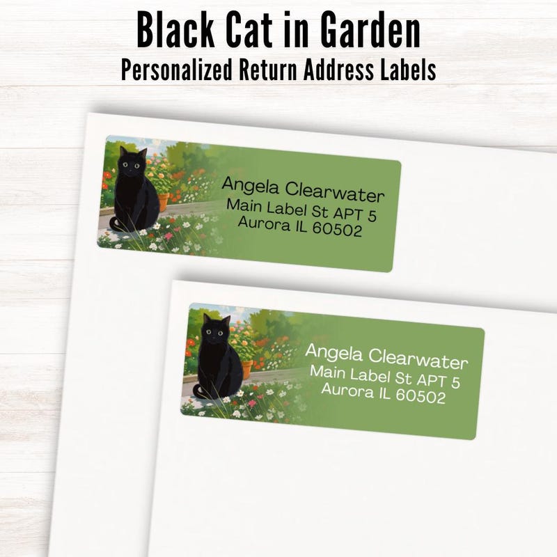 Cute Cat Sticker Address - Etsy UK