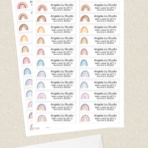 Small Rainbow Personalized Return Address Labels, Set of 48 Labels ...
