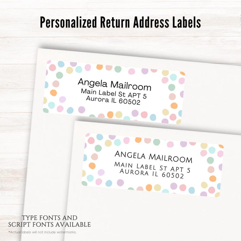 Polka Dot Labels - Etsy
