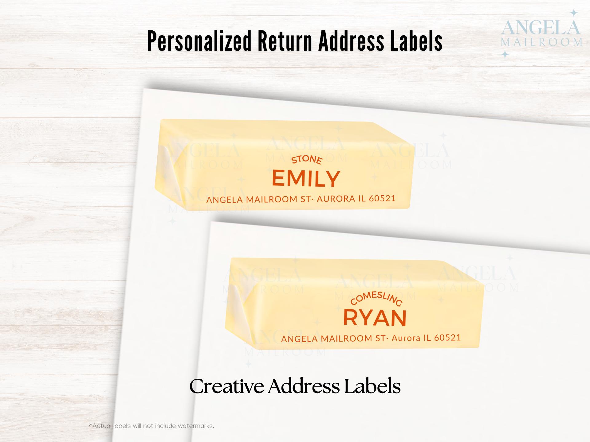 Realistic Butter Stick Return Address Labels, Set of 20 | Creative ...