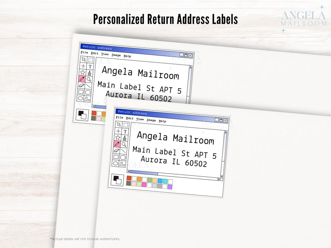 Y2K Paint APP Interface Return Address Labels, Set of 16 Labels ...