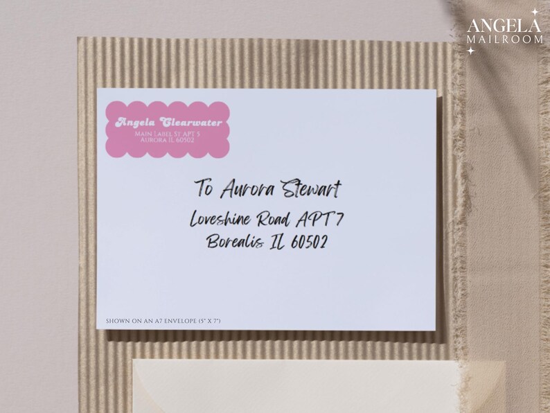 Retro Scalloped Border Personalized Return Address Labels, Set of 20 ...